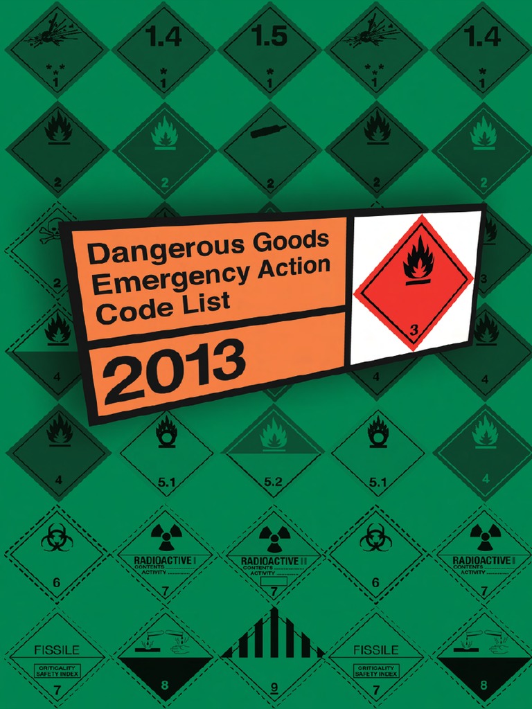 Emergency Action Code 2013 | PDF | Dangerous Goods | Chemical Substances