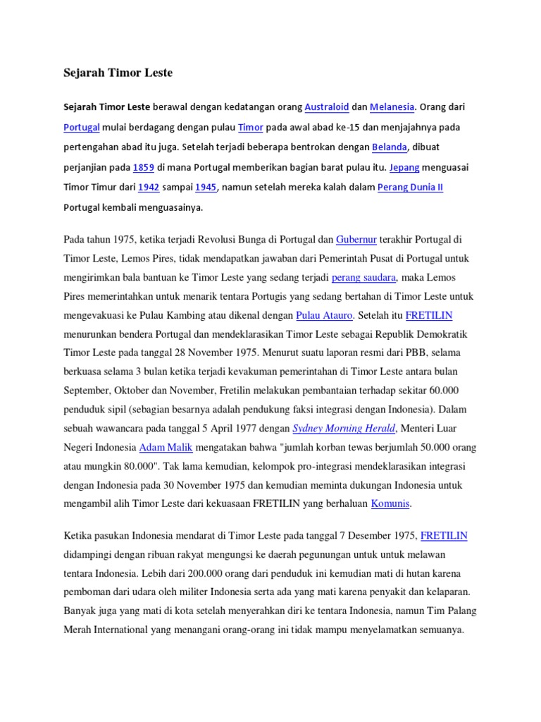 Sejarah Timor Leste | PDF