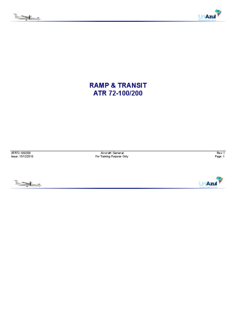 Ramp & Transit ATR 72 | PDF | Door | Power Inverter