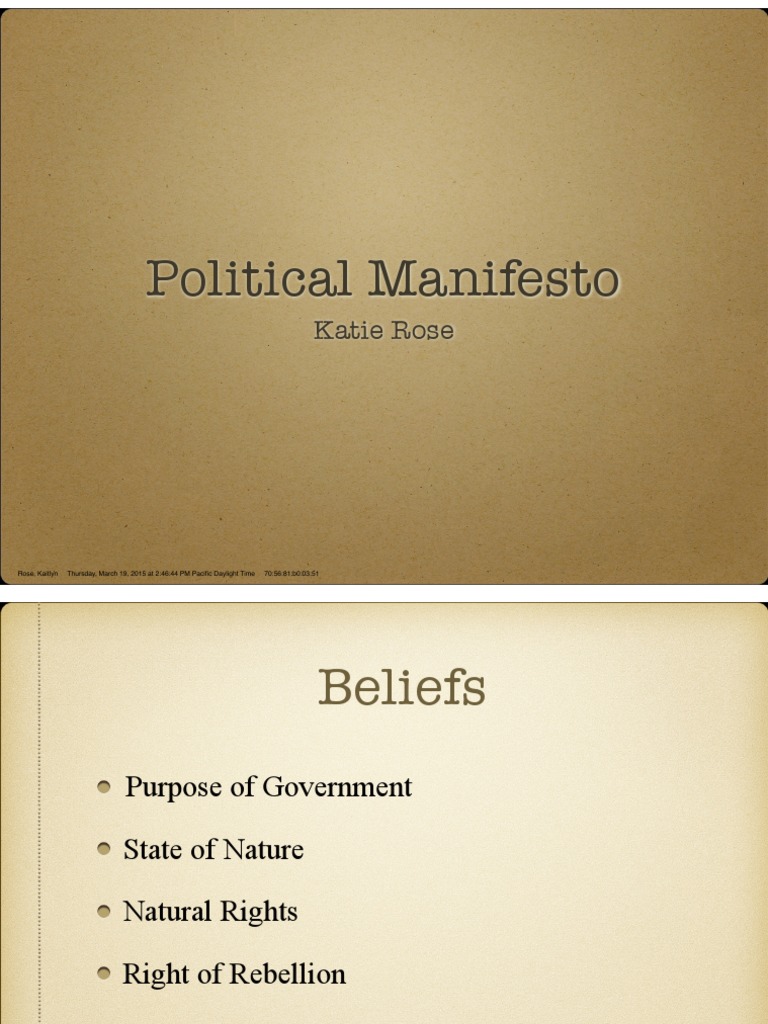 Political Manifesto Presentation | PDF