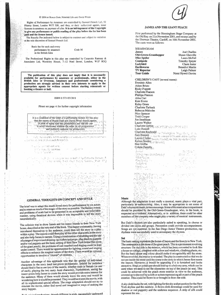 James & The Giant Peach | PDF