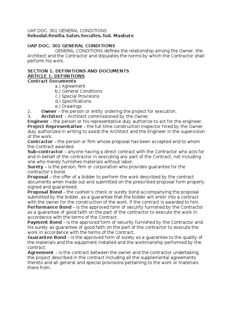 Uap Doc 301 | PDF | Surety Bond | Guarantee
