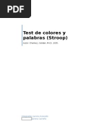 Stroop Baremos | PDF