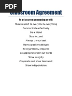 Classroom Agreement Creation Guide | PDF | Classroom | Learning