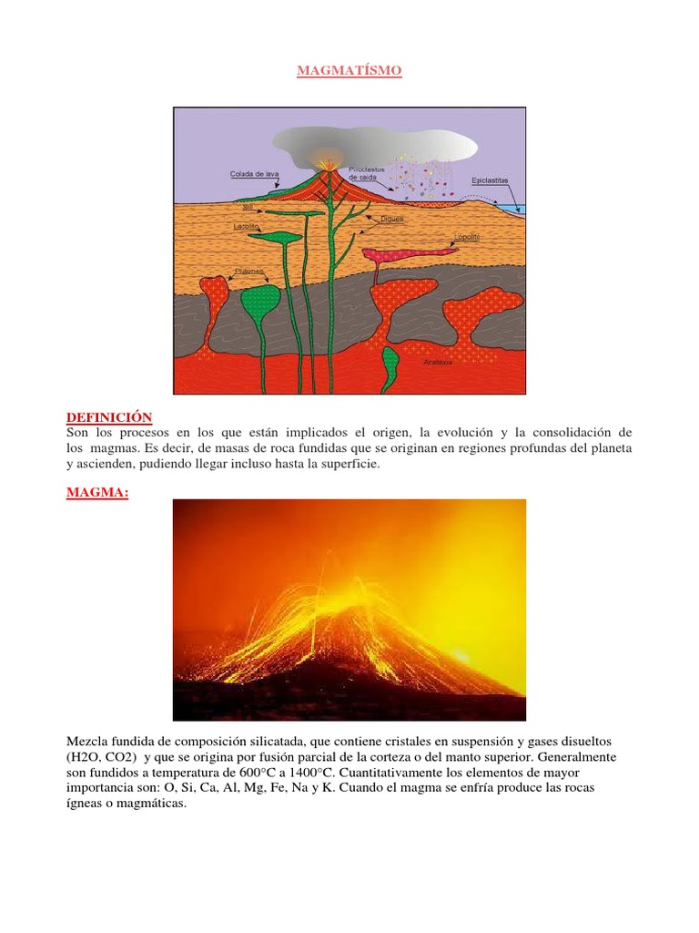 MAGMATÍSMO | PDF | Volcán | Magma