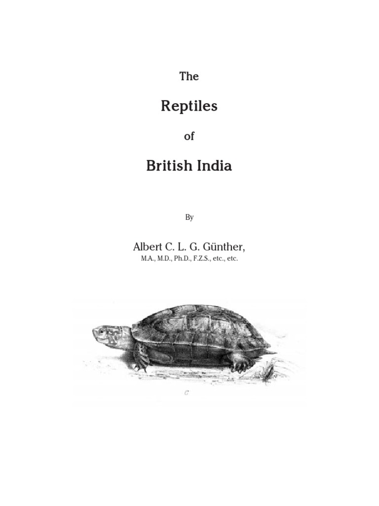 Albert Gunther - Reptiles of India | PDF | Genus | Vertebra