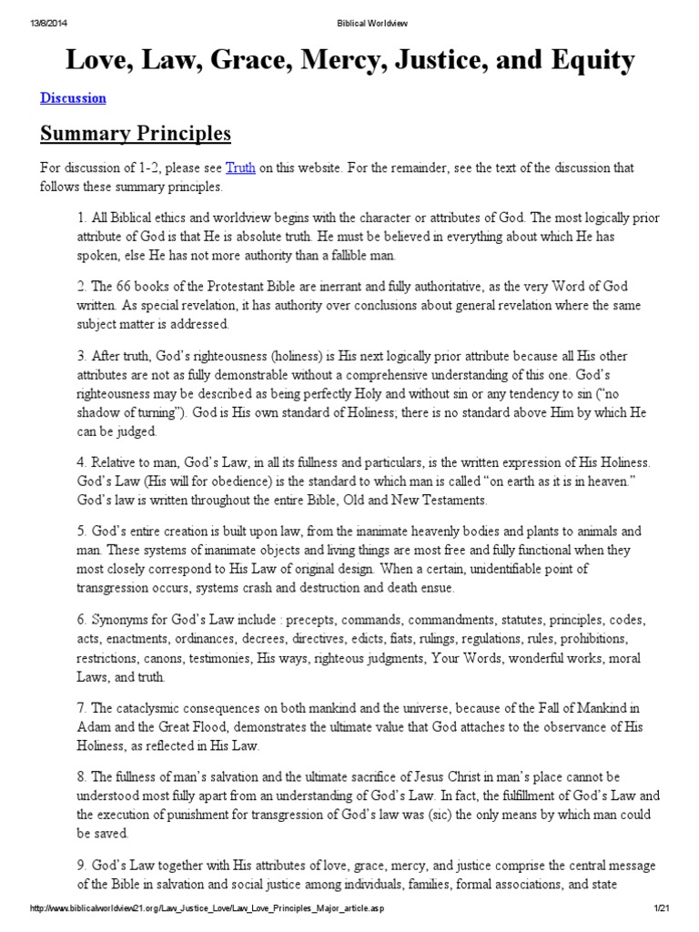 Biblical Worldview | PDF | Grace In Christianity | Epistle To The Romans