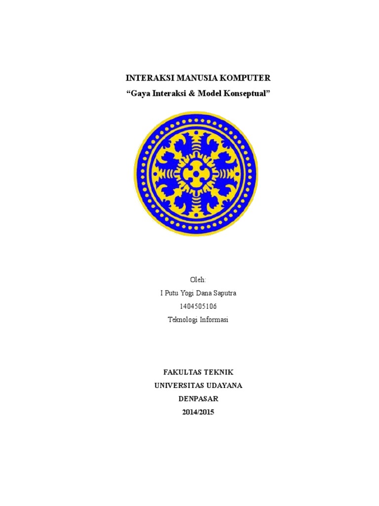 Gaya Konseptual Interaksi Komputer SS + Contoh | PDF | Komputer ...