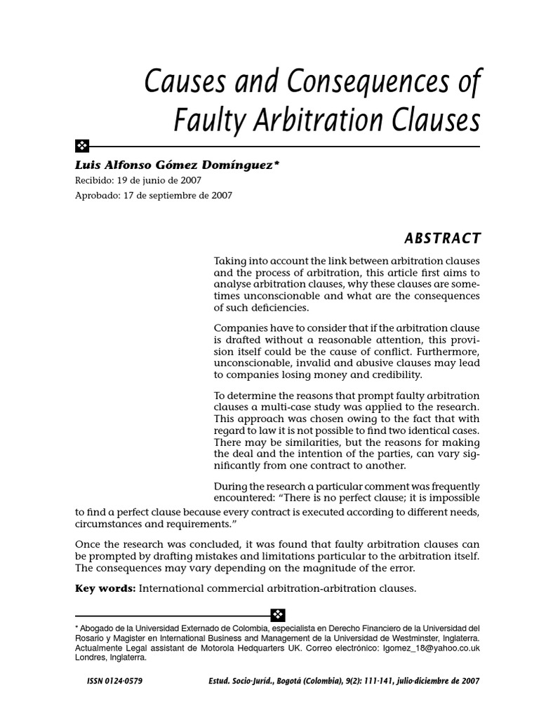 Arbitration Clauses | PDF | Arbitration | Alternative Dispute Resolution