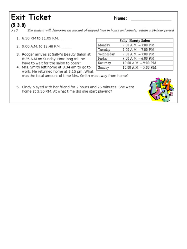 Exit Ticket | PDF