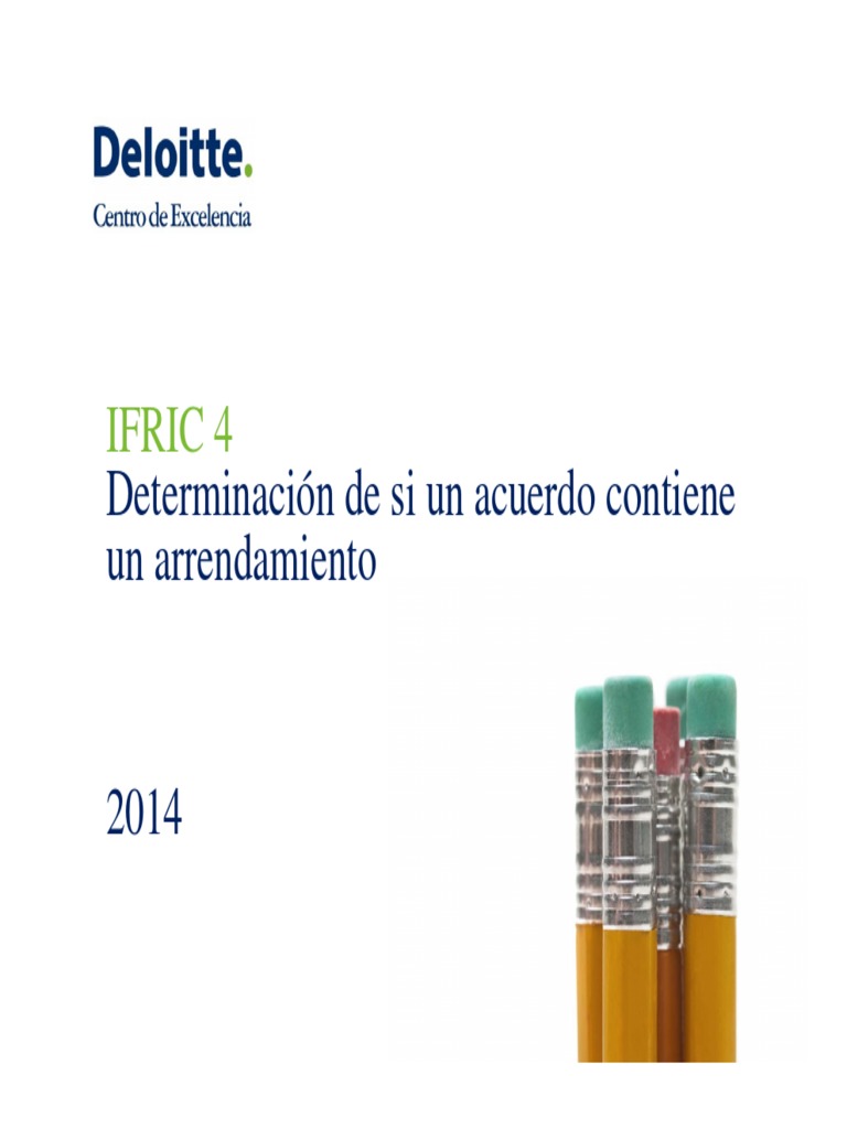Presentacion IFRIC 4 | PDF | Arrendamiento | Beneficio (economía)