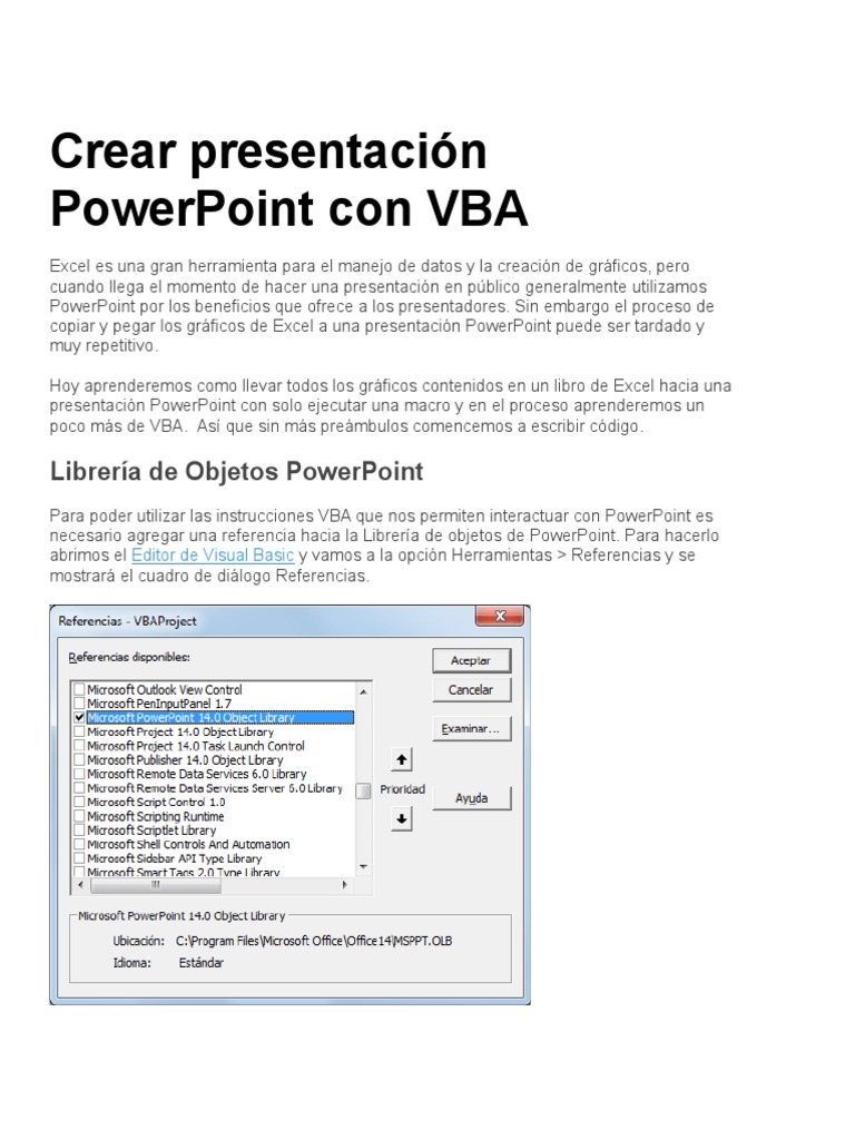 Power Point VBA | PDF | Microsoft PowerPoint | Macro (informática)