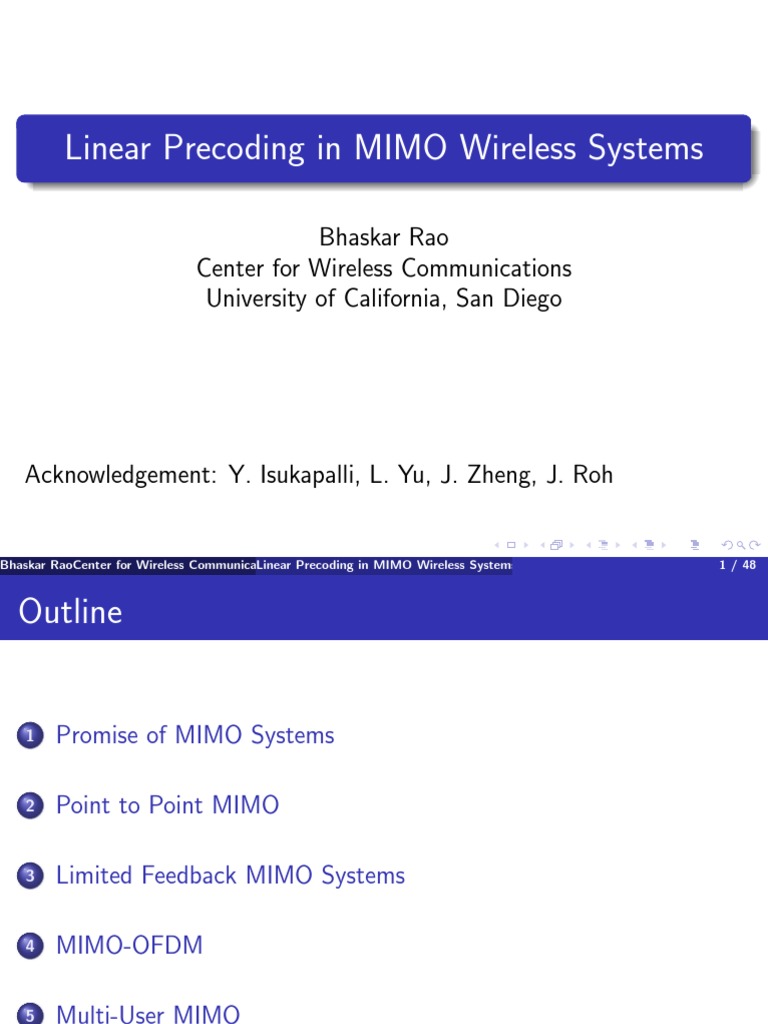 143 MIMO Feedback FInal | PDF | Mimo | Orthogonal Frequency Division ...