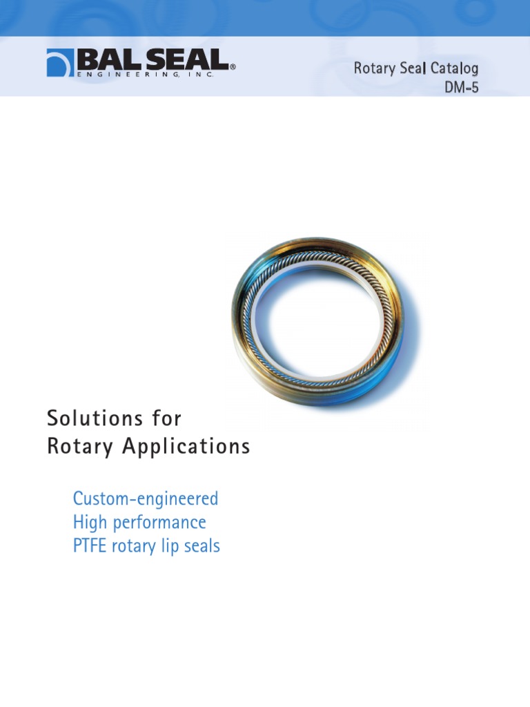 Bal Seal Catalog | PDF | Safety | Electrical Resistance And Conductance