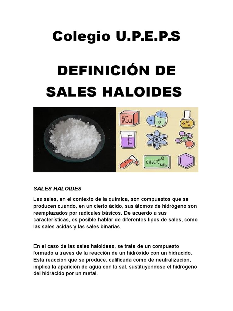Sales Haloides | Sal (química) | Hidróxido