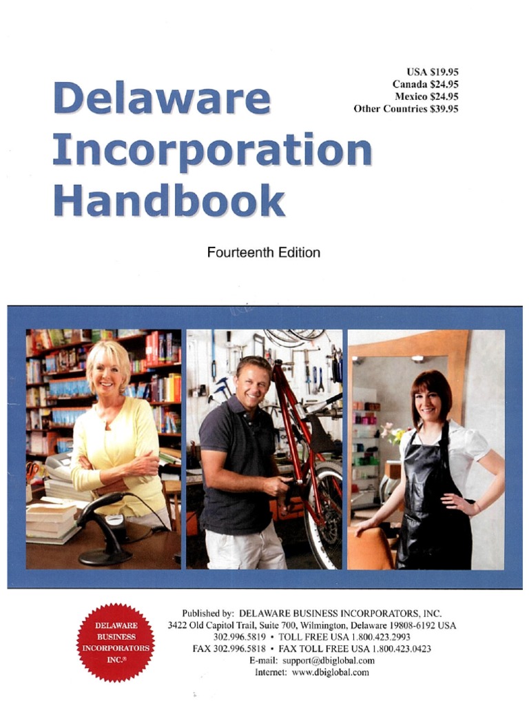 Delaware Incorporation Handbook (14th Edition, 2013) | PDF | Registered ...