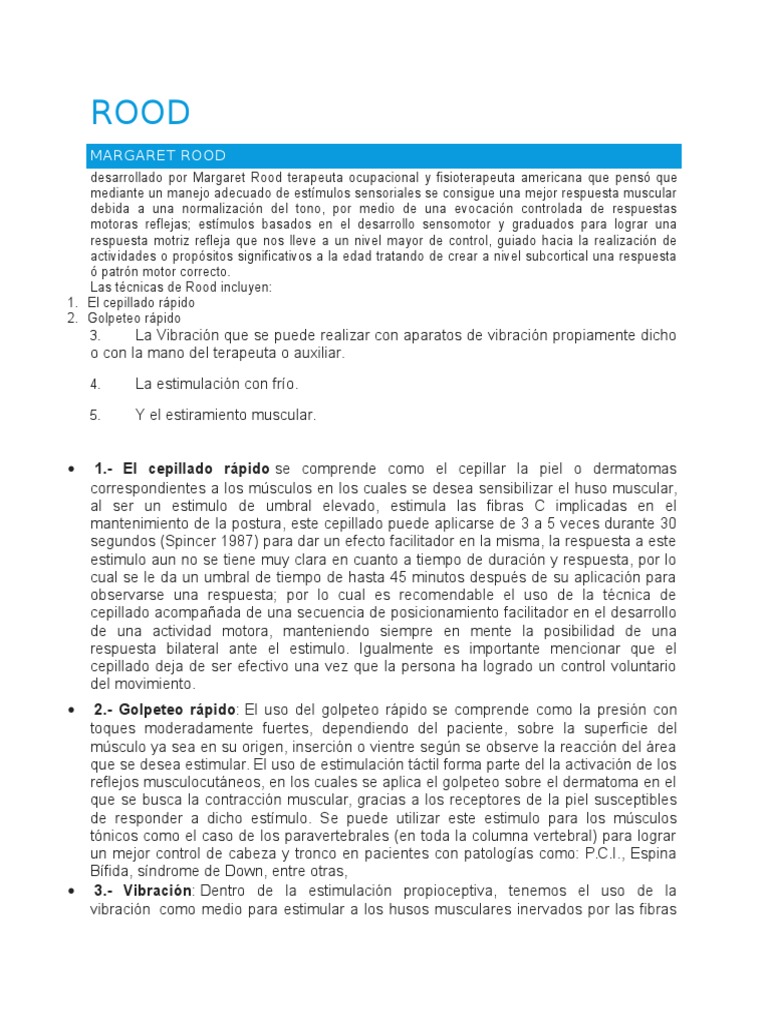Método Rood | PDF | Contracción muscular | Músculo
