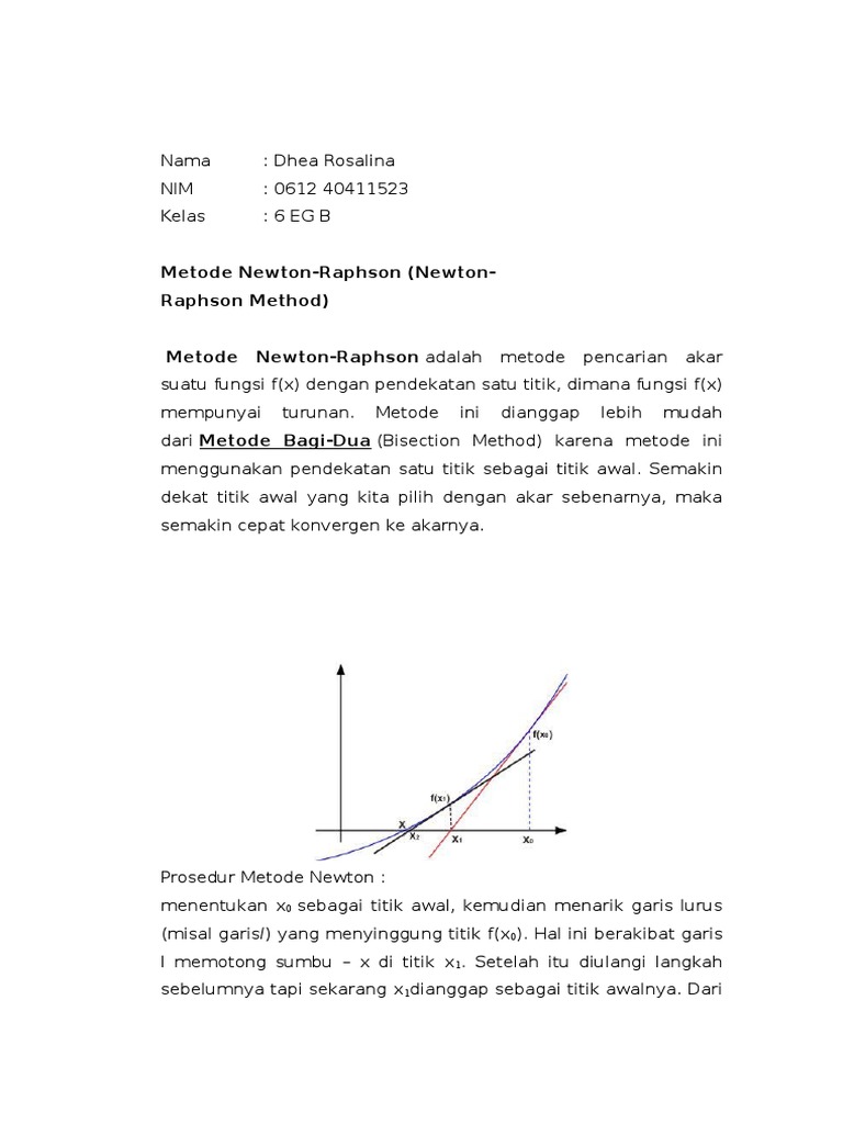 Metode Newton Raphson | PDF