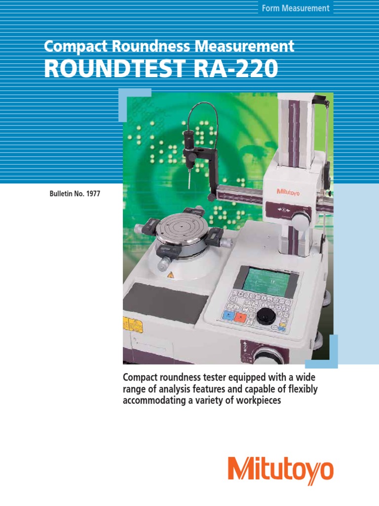 Roundtest Ra-220: Compact Roundness Measurement | PDF | Nature