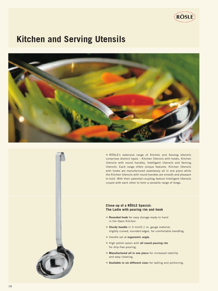 Kitchen Utensils | PDF | Cookware And Bakeware | Spoon