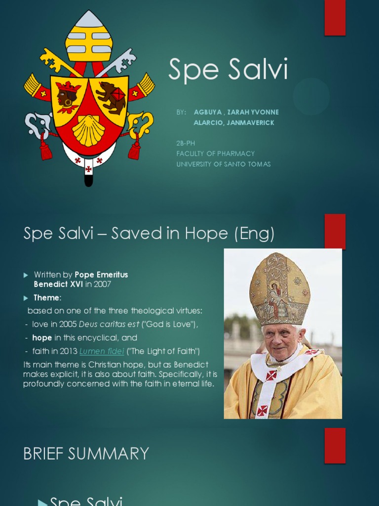 Spe Salvi | Catholic Theology And Doctrine | Monotheism