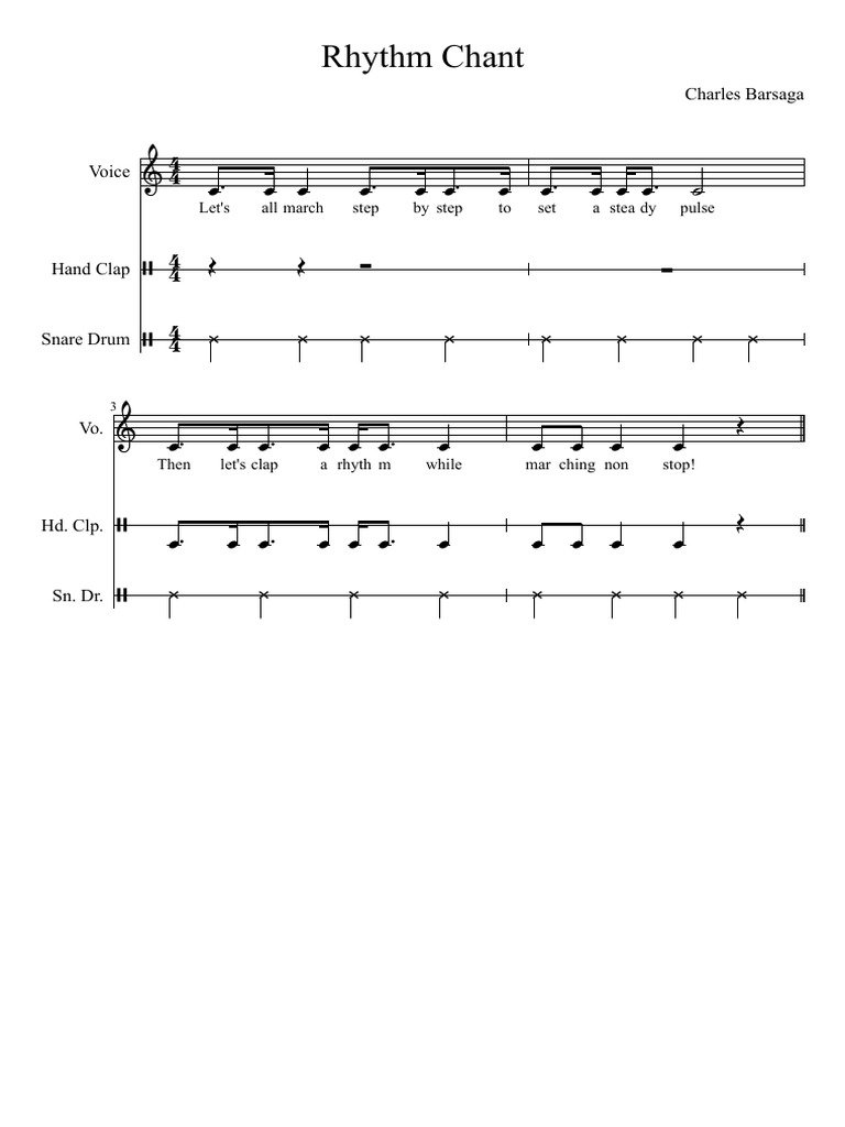 Snare Drum Rhythm Chant Guide | PDF | Poetry
