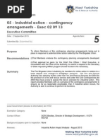 Industrial Action Contingency Plan Guide | PDF | Strike Action | Picketing