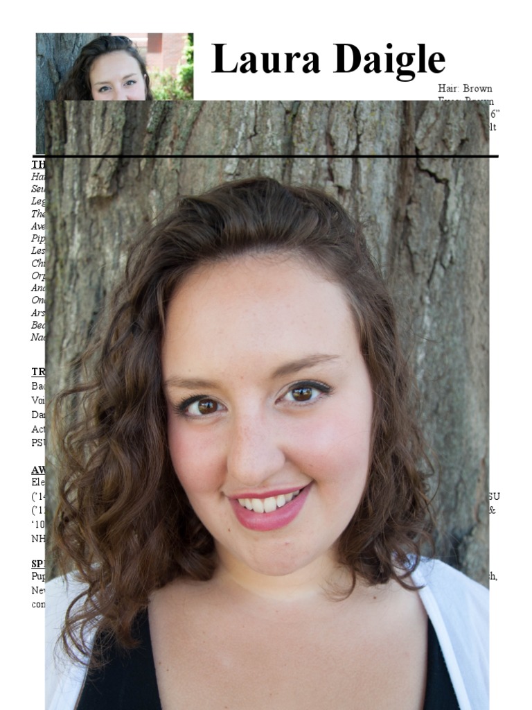 Laura Daigle: Theatre Resume & Skills | PDF