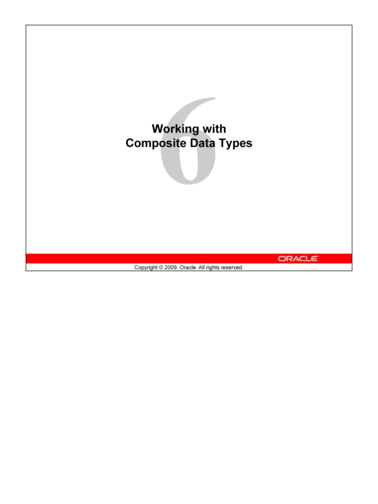 Working With Composite Data Types | PDF | Pl/Sql | Database Index