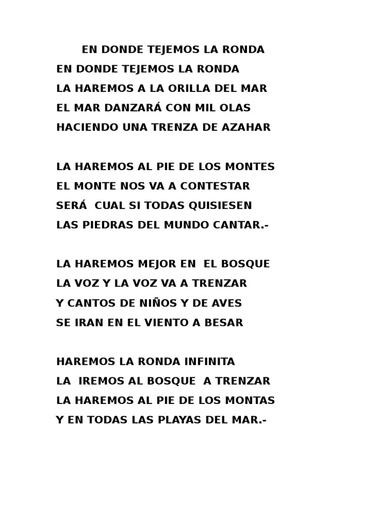 En Donde Tejemos La Ronda | PDF | Poesía