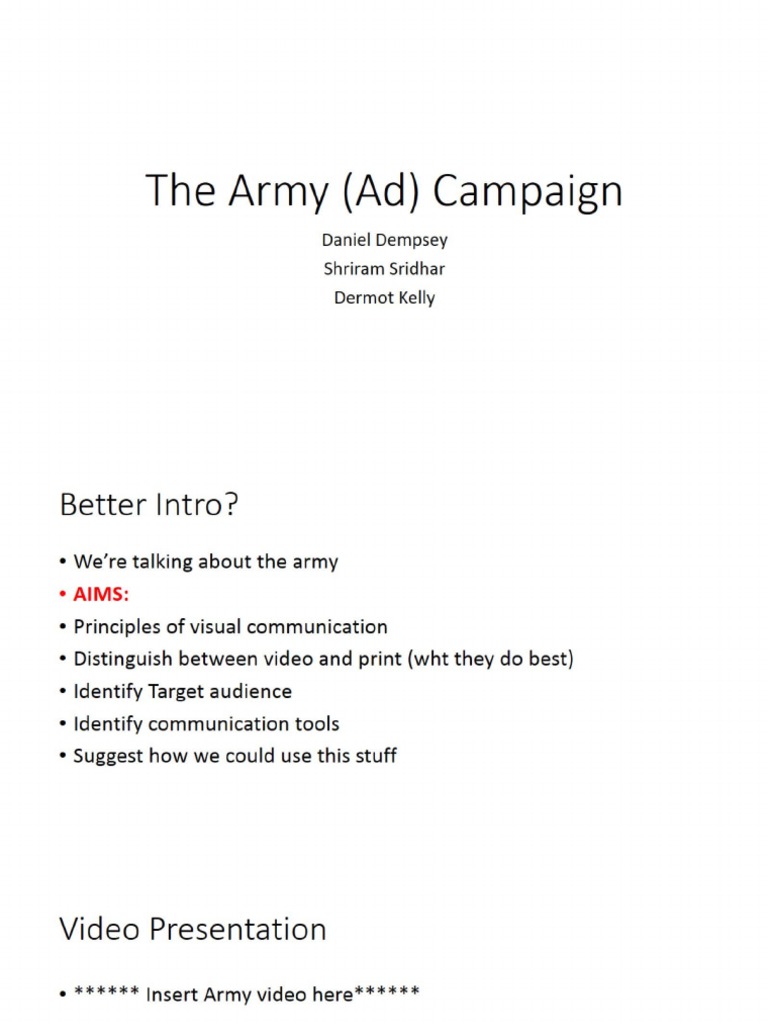 The Army (Ad) Campaign | PDF | Computers