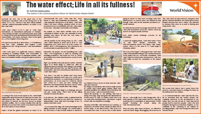 World Vision Water Aid | PDF | World Vision International | Drinking Water