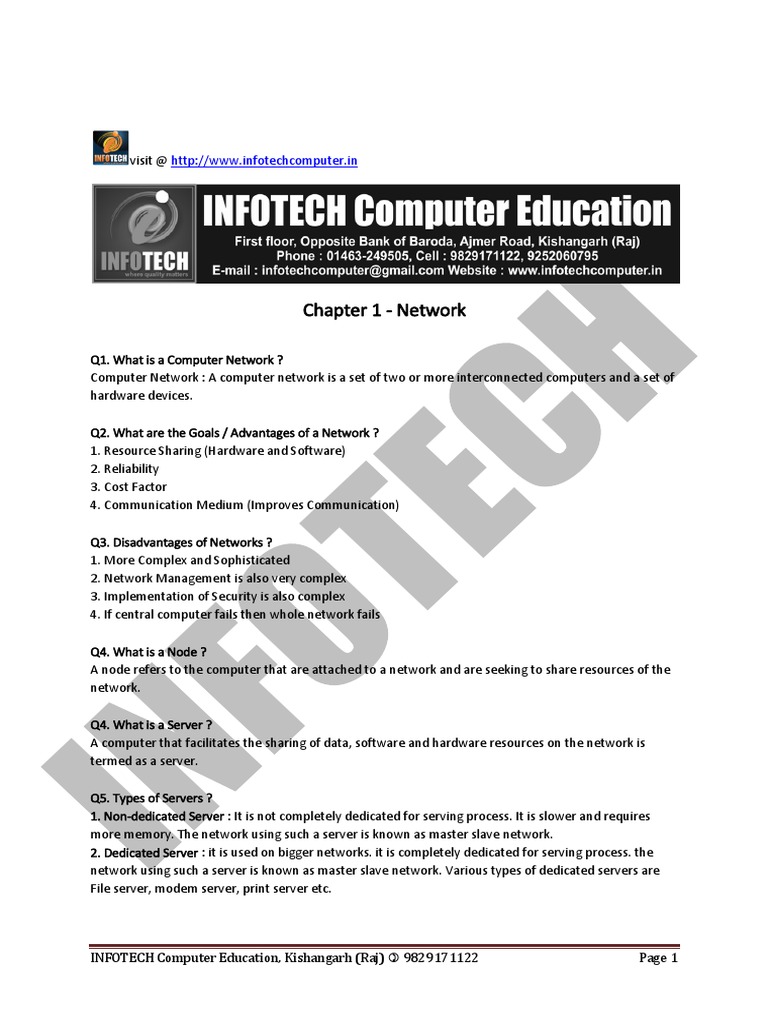 Chapter 1 - Network | PDF | Network Topology | Transmission Medium