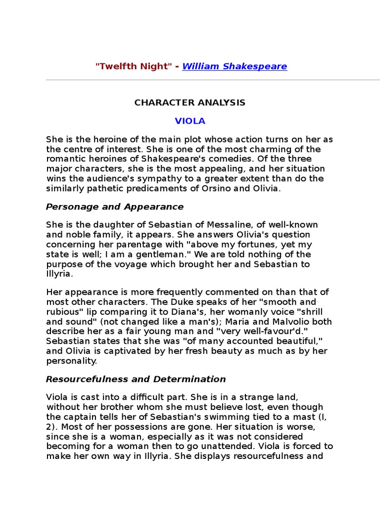 Charater Analysis (IGCSE) | PDF | Twelfth Night | Jester