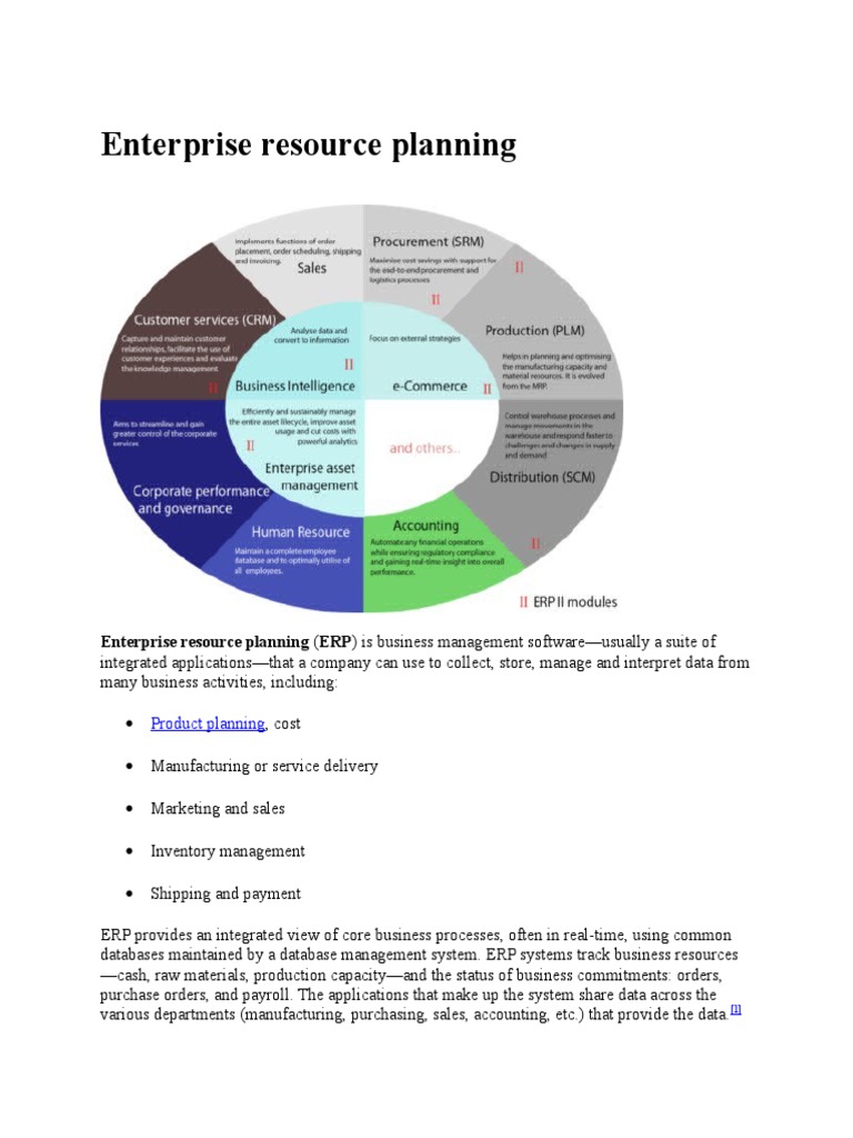 Enterprise Resource Planning | PDF | Enterprise Resource Planning ...