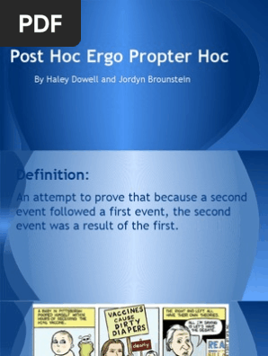 Post Hoc Ergo Propter Hoc Examples