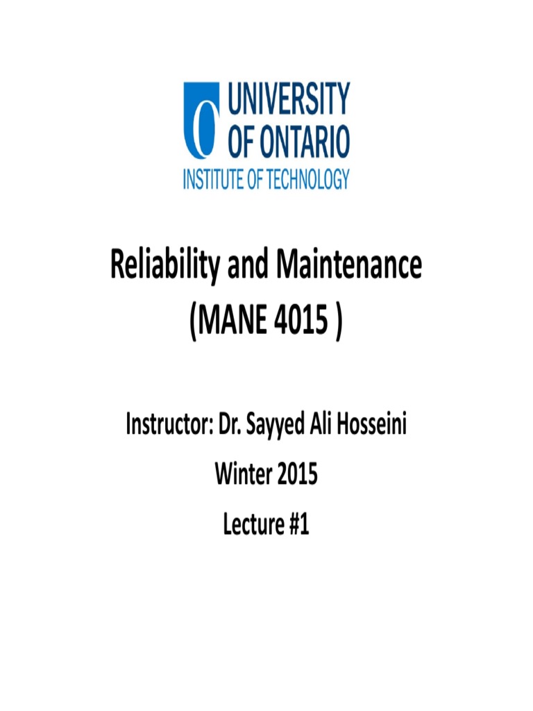 Reliability and Maintenance Overview | PDF | Reliability Engineering ...