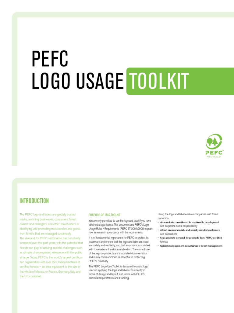 PEFC Logo Usage Toolkit | PDF | Logos | Certification
