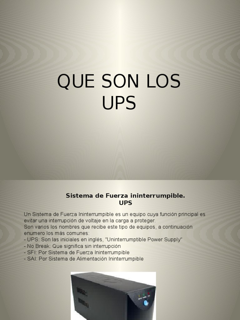Ups | PDF