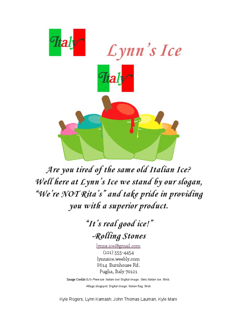 Superior Italian Ice at Lynn's | PDF | Travel | Cooking, Food & Wine