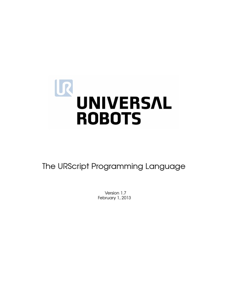 The URScript Programming Language | PDF | Network Socket | Parameter (Computer Programming)