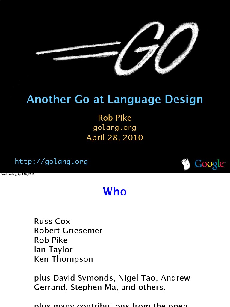 Another Go at Language Design: Rob Pike Explores Go's Approach to Simplicity and Concurrency ...