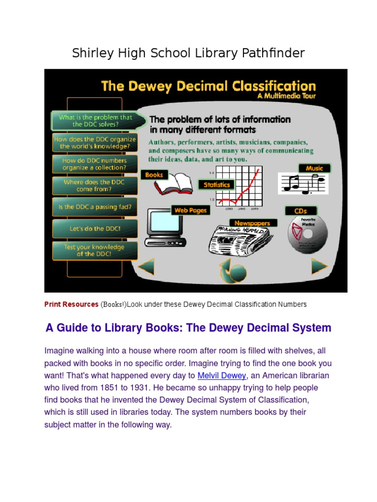Dewey Decimal System Guide for Libraries | PDF