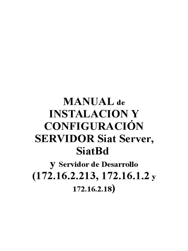 Manual Servidor SIAT Versi+ N Final - Victor | PDF | Puerto (redes de ...