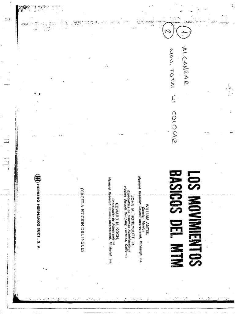 Movimientos Basicos Del MTM | PDF