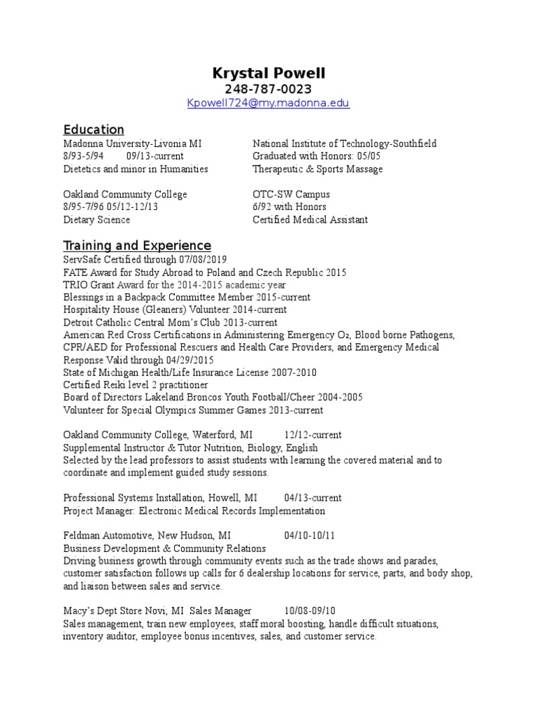 Krystal Resume | PDF
