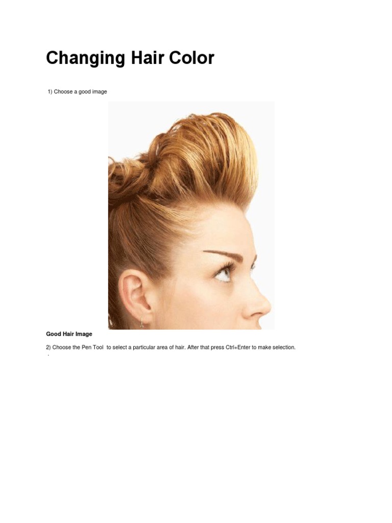 How to Change Hair Color in Images | PDF