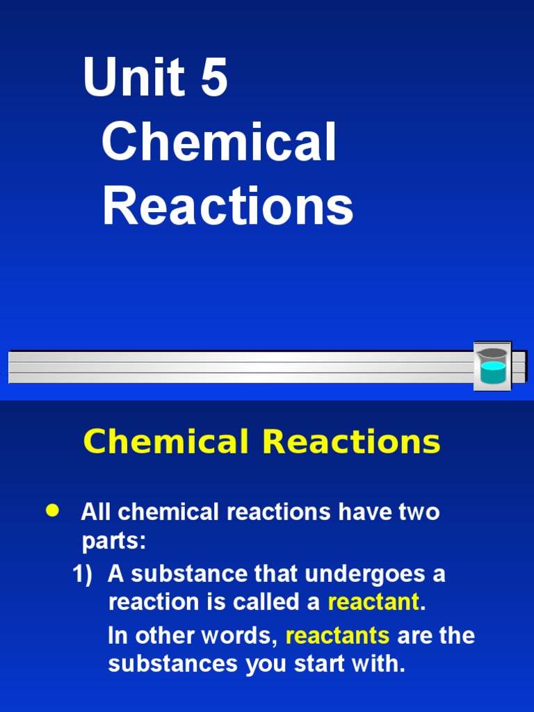 Unit 5 Chem Rxns | PDF | Oxygen | Chemical Reactions