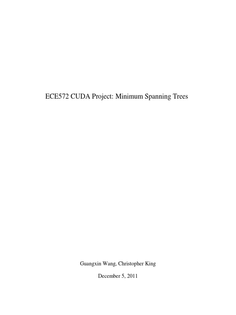 CUDA Based Minimum Spanning Tree | PDF | Graphics Processing Unit | Parallel Computing