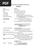 Muslim Bio Data | PDF